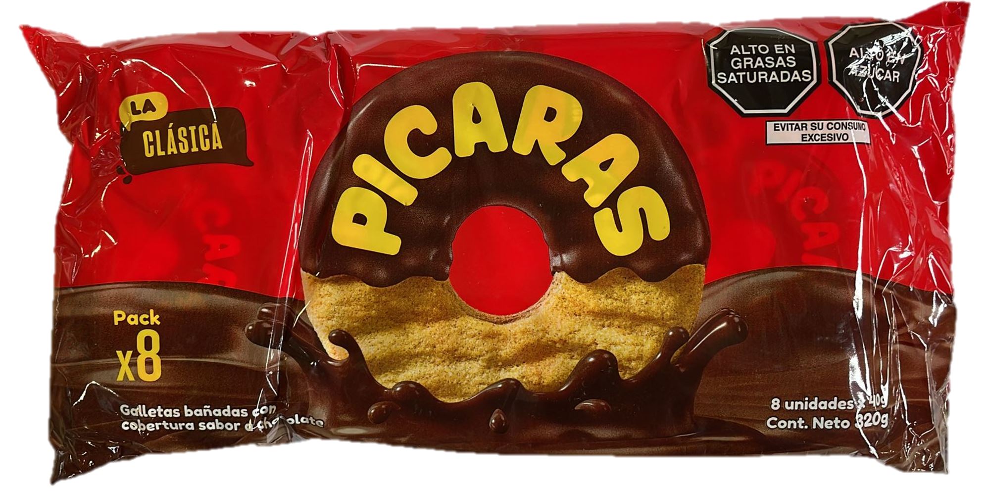 GALLETA PICARAS CHOCOLATE BIG(8x40g)320G - FreshTropical
