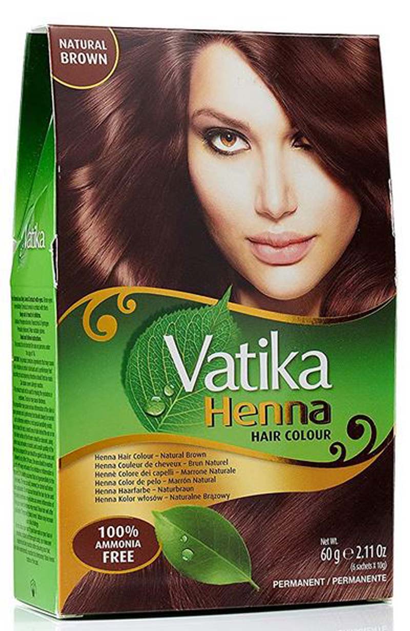 MEHNDI PWD VATIKA NATURAL BROWN 6X60G - FreshTropical
