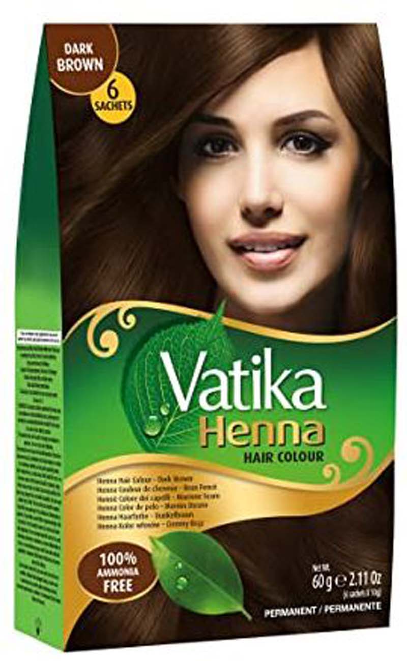 MEHNDI PWD VATIKA DARK BROWN 6X60G - FreshTropical