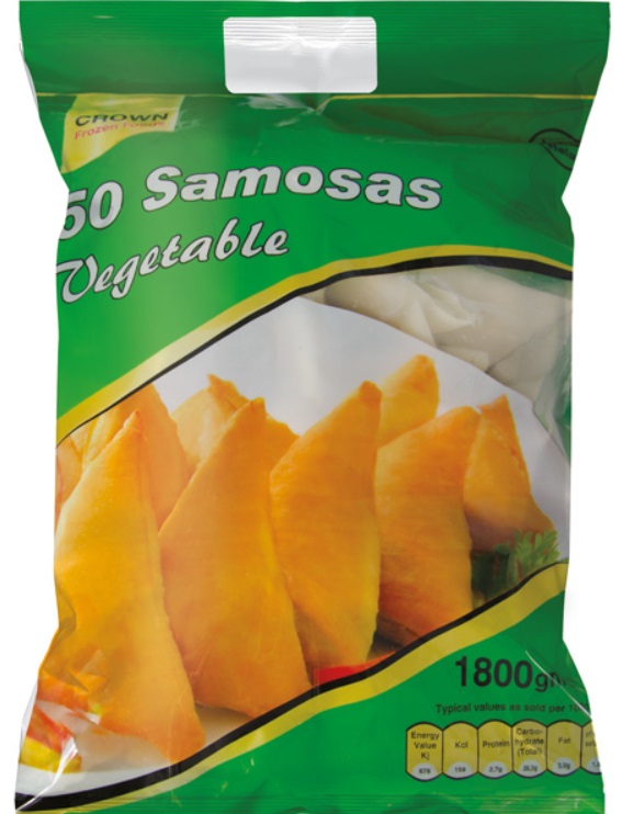 CROWN VEGETABLE SAMOSA 6X1.75KG-(50 PZ) - FreshTropical