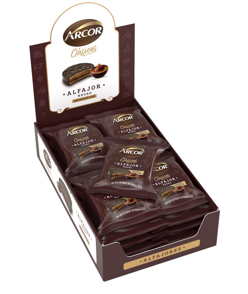 DULCE ALFAJOR NEGRO ARCOR(18X50G)900G - FreshTropical