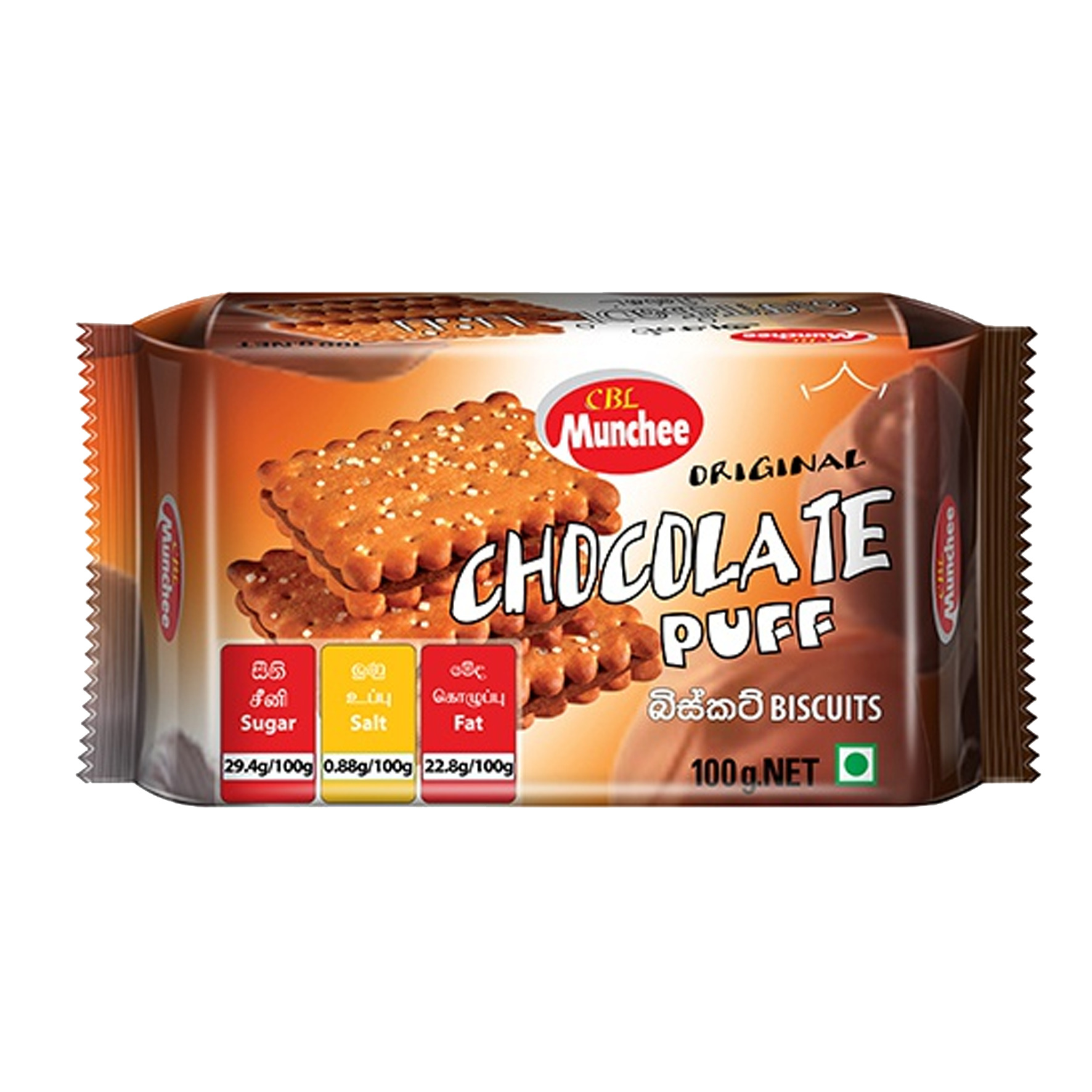 MUNCHEE CHOCOLATE PUFF 48X100G - FreshTropical