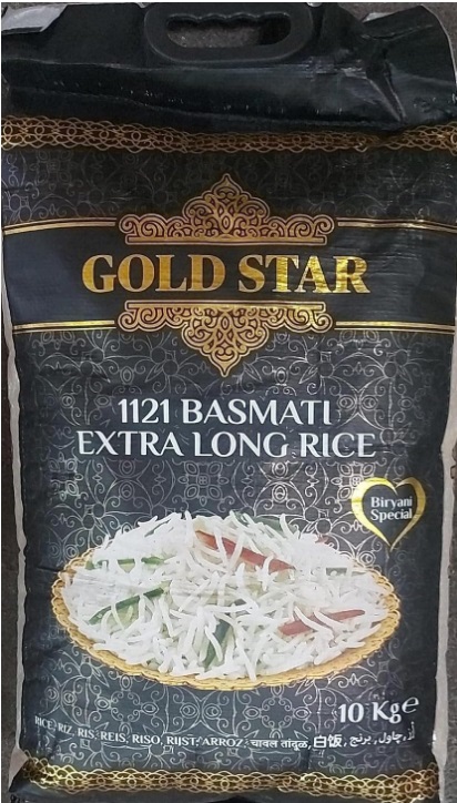 BASMATI GOLD STAR 1121 RICE 2X10KG - FreshTropical
