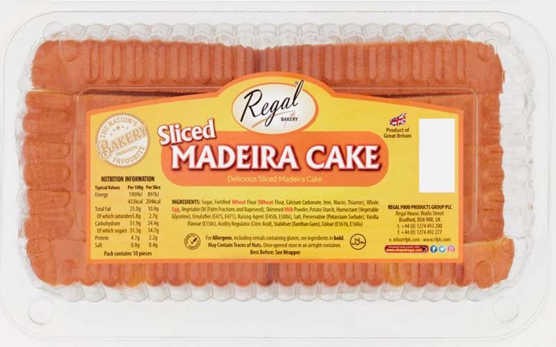 REGAL SLICED MADERIA CAKE 6X10PZ - FreshTropical