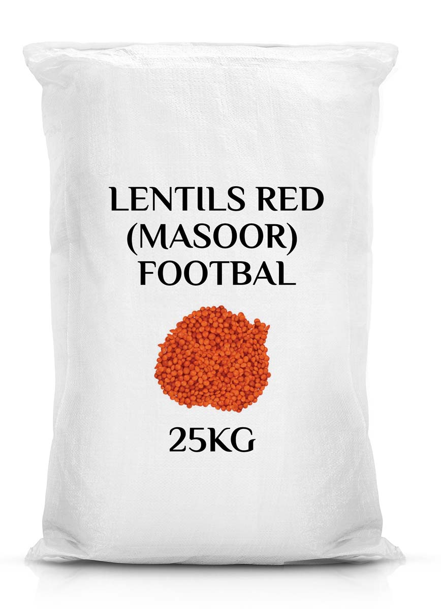 LENTILS RED FOOTBALL 25KG - FreshTropical