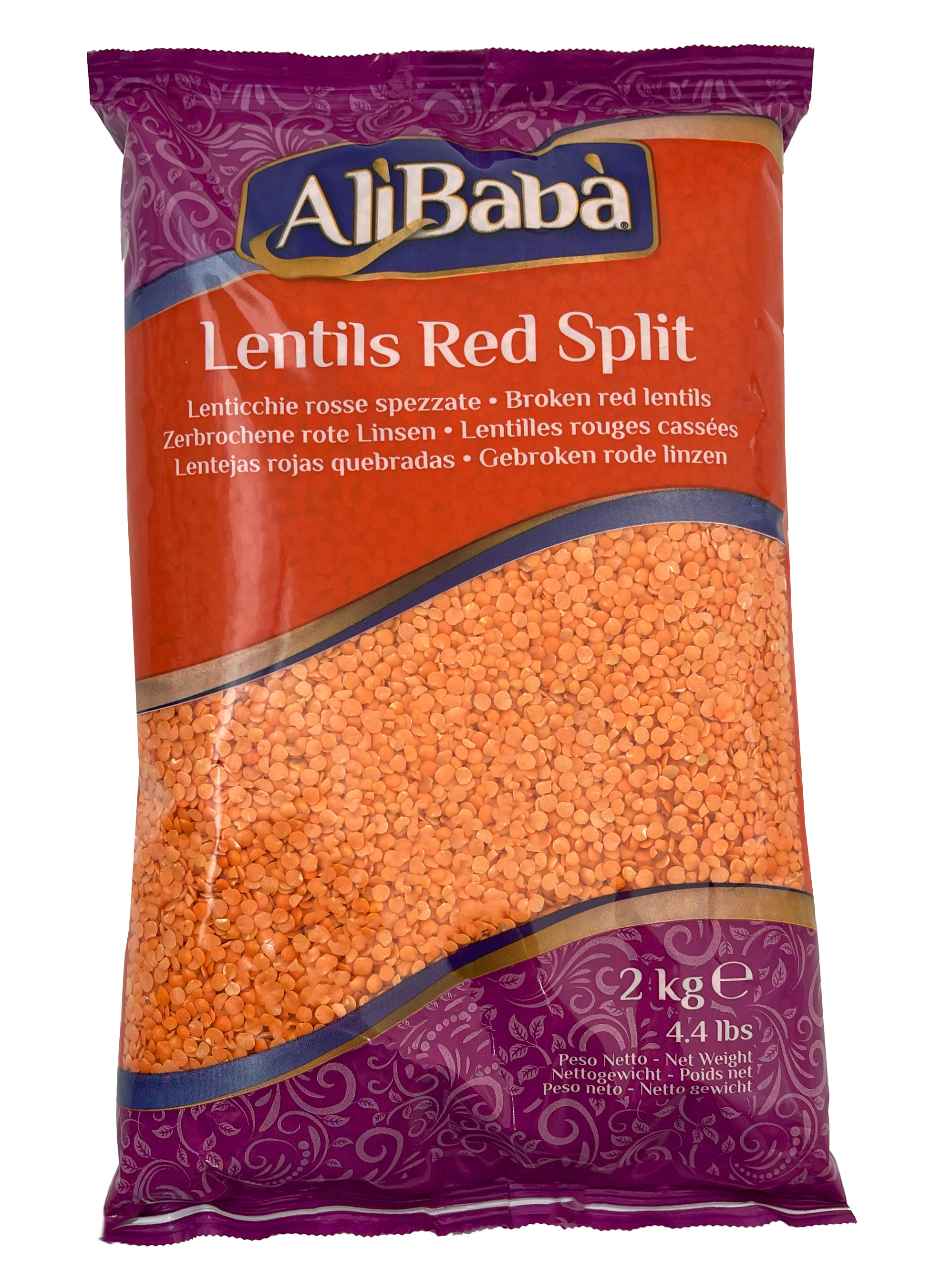 LENTILS RED SPLIT ALI BABA 6X2KG - FreshTropical