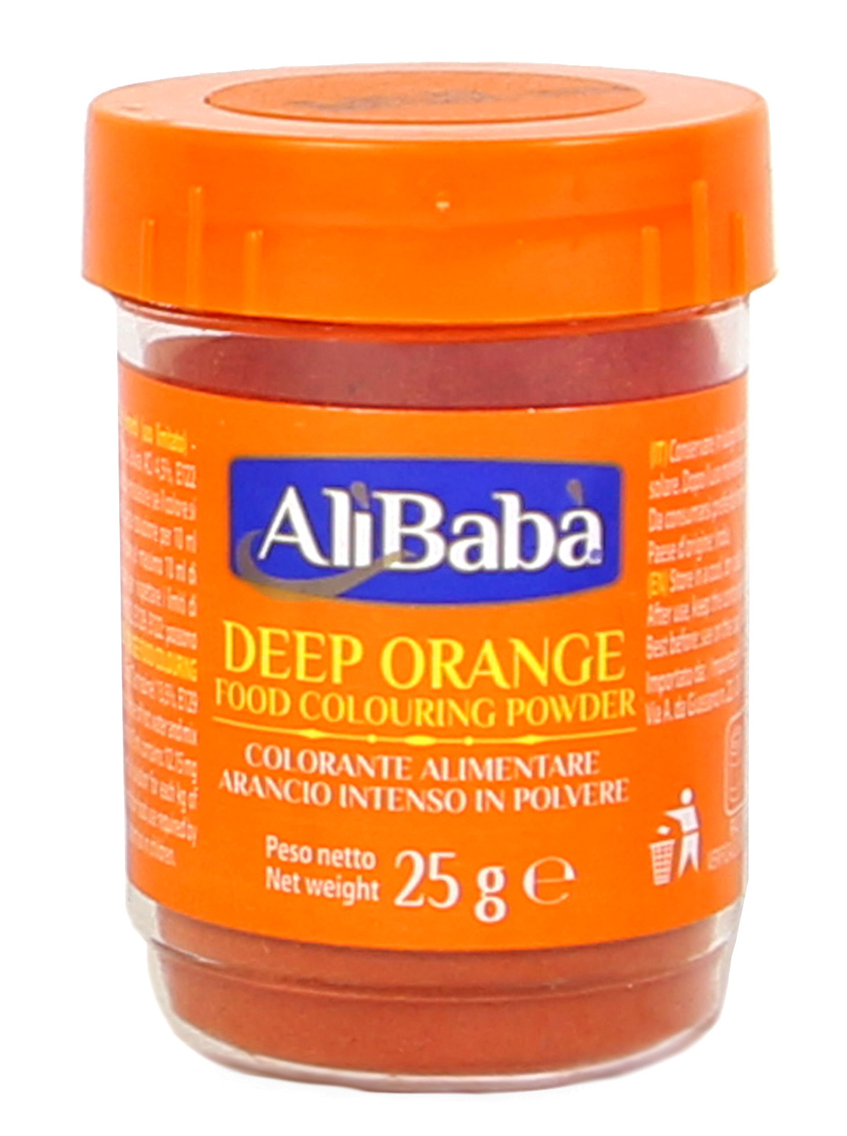 FOOD COLOUR ALI BABA ORANGE 12X25G - FreshTropical