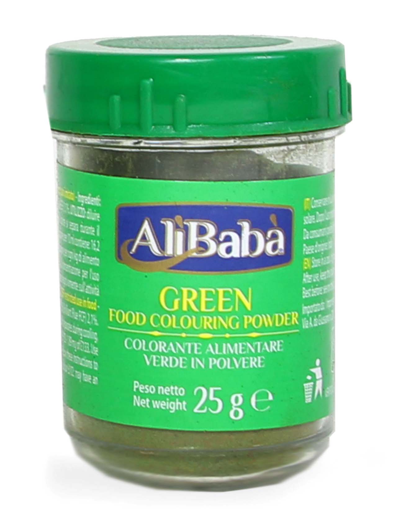 FOOD COLOUR ALI BABA GREEN 12X25G - FreshTropical