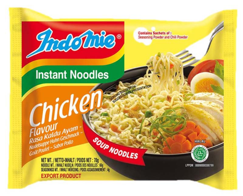 NOODLES INDOMIE CHICKEN FLAVOUR 40X70G - FreshTropical