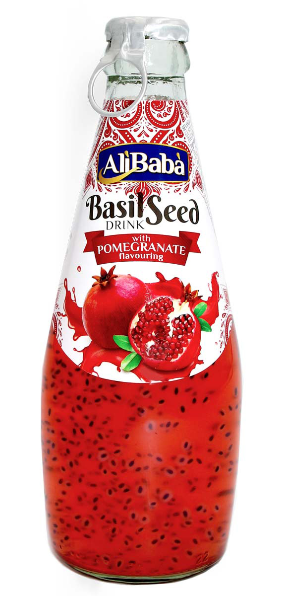 BASIL SEED DRINK POMEGRANATE 24X290ML - FreshTropical BASIL SEED DRINK POMEGRANATE 24X290ML - FreshTropical