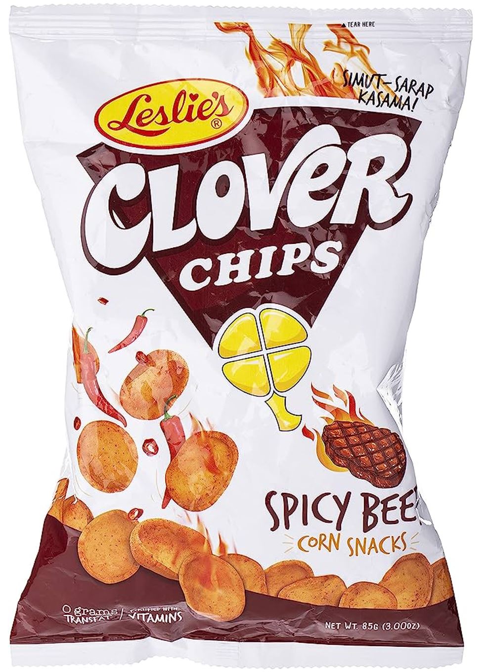 PH CHIPS LESLIE CLOVER SPICY BEEF 35x85g - FreshTropical