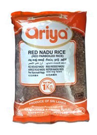 RED PARBOILED(NADU) RICE ARIYA 20X1KG - FreshTropical