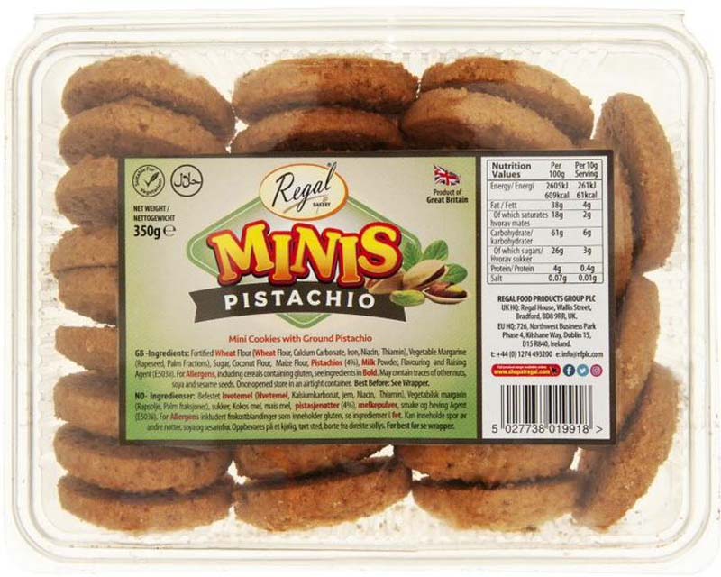 REGAL MINIS PISTACHIO COOKIES 6X350G - FreshTropical