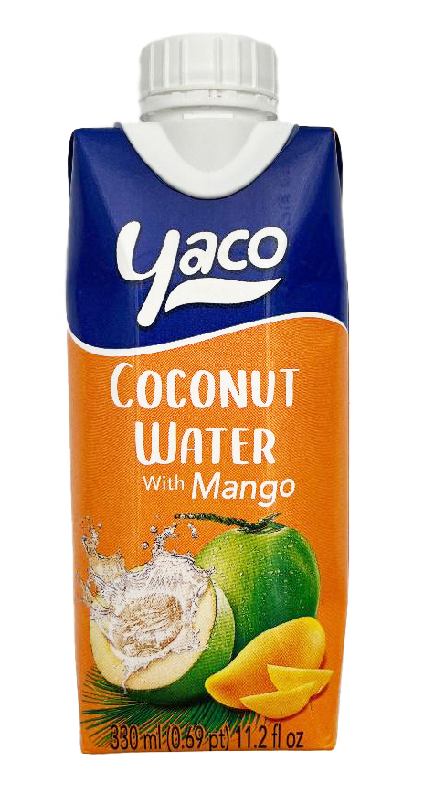 YACO COCONUT WATER MANGO UHT 12X330ML - FreshTropical