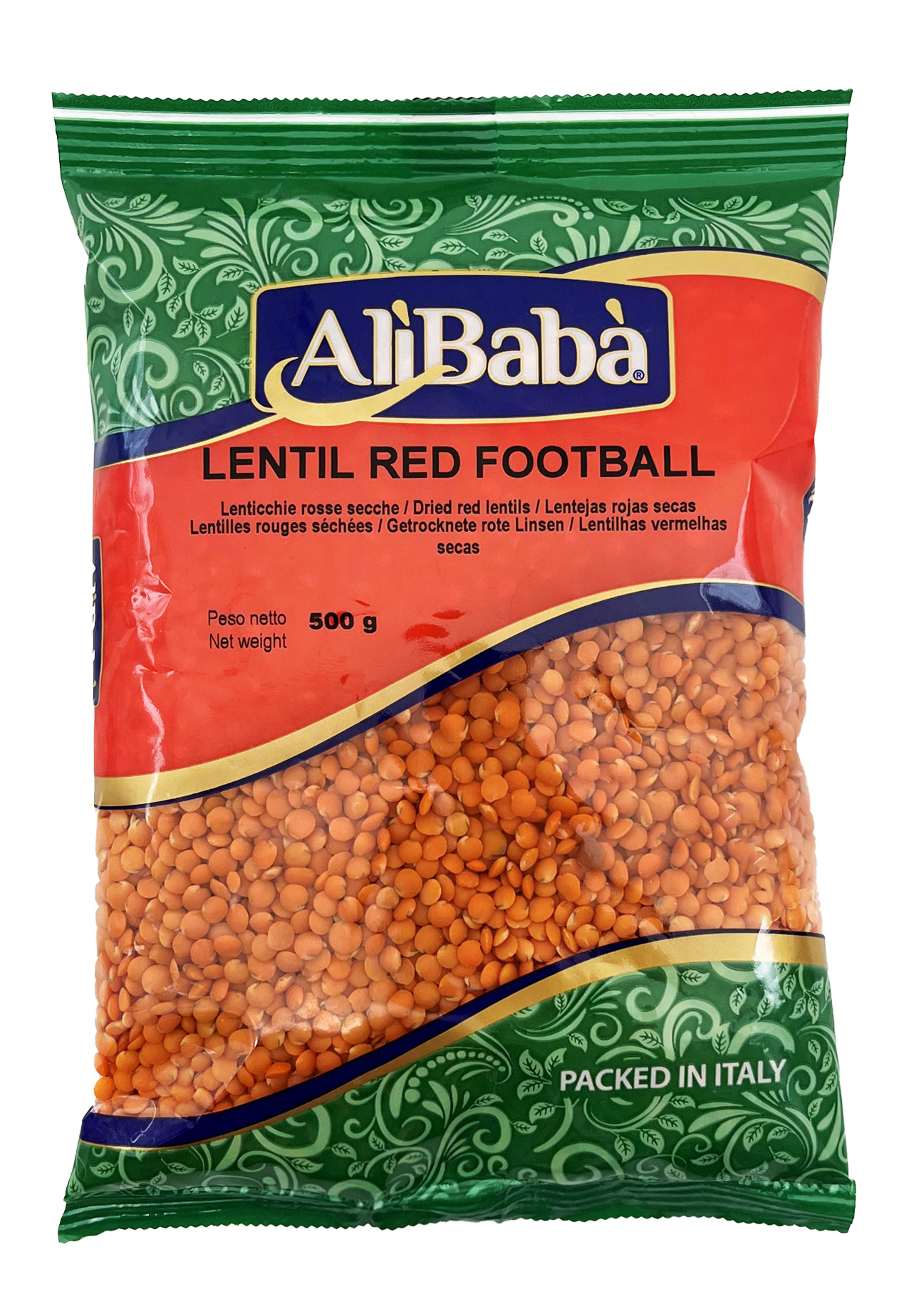 LENTILS RED FOOTBALL ALI BABA 21X500G - FreshTropical