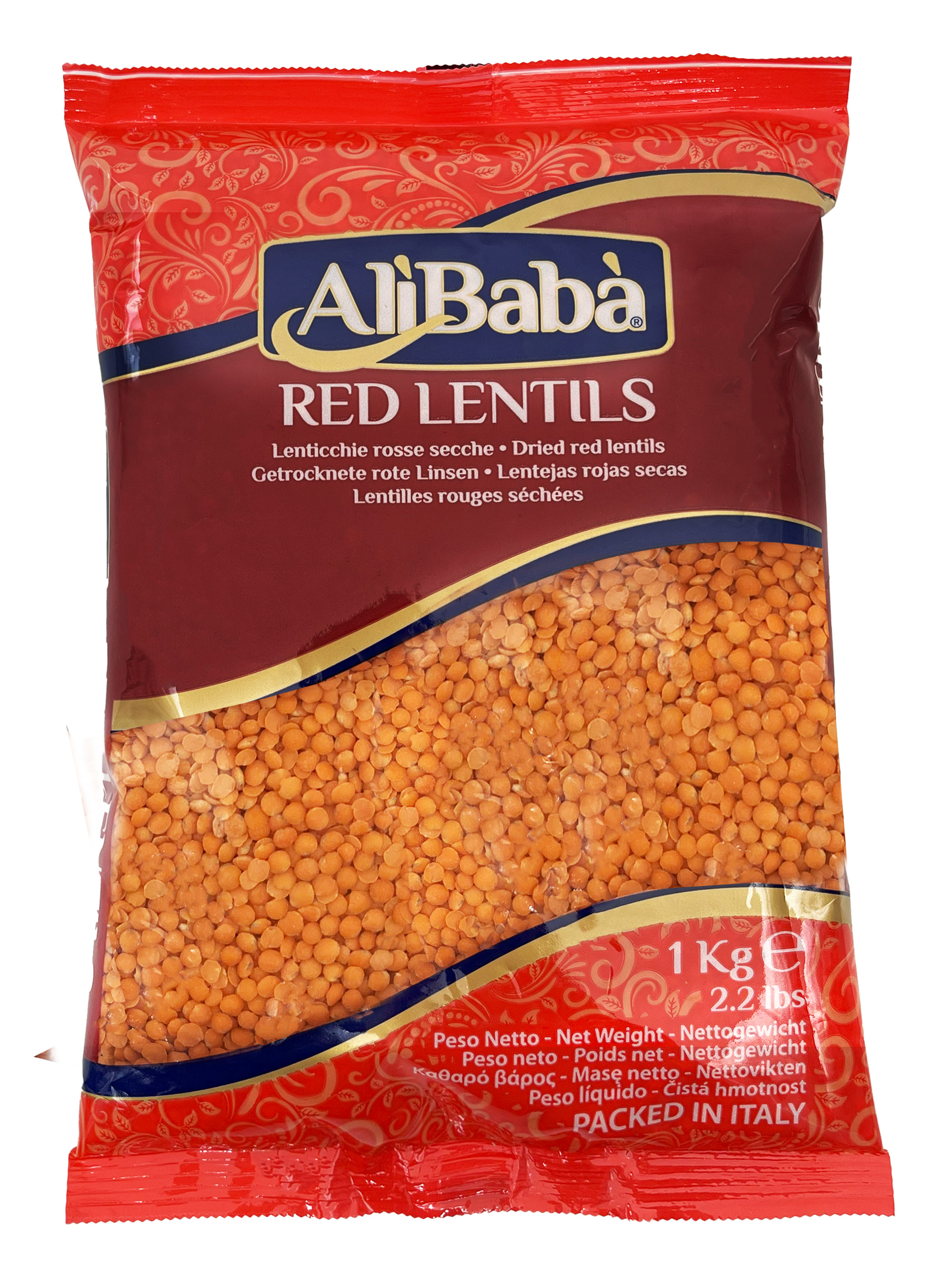 LENTILS RED FOOTBALL ALI BABA 10X1KG - FreshTropical