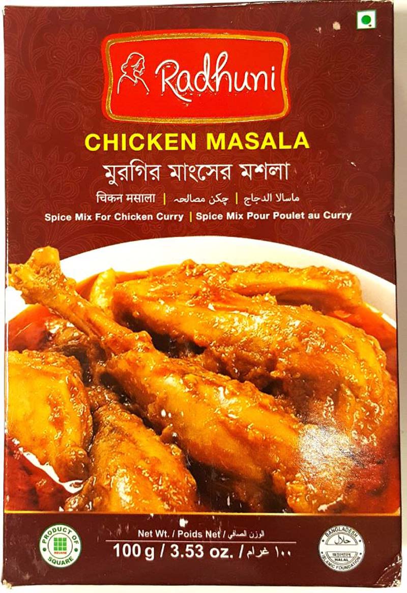 RADHUNI CHICKEN MASALA 6X100G - FreshTropical