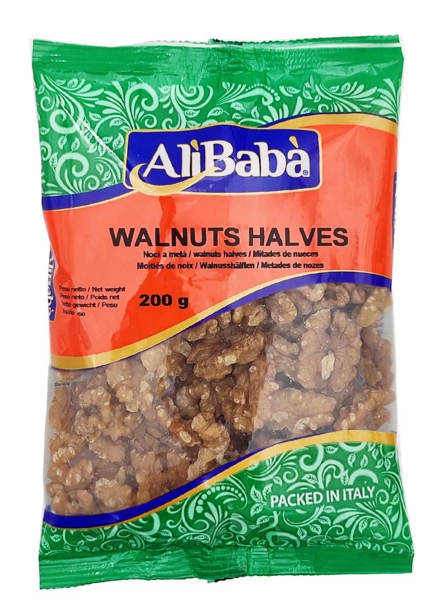 WALNUTS HALVES ALI BABA 15X200G - FreshTropical