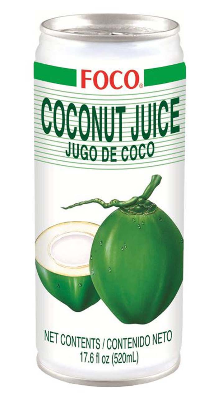 FOCO COCONUT JUICE 24X520ML - FreshTropical