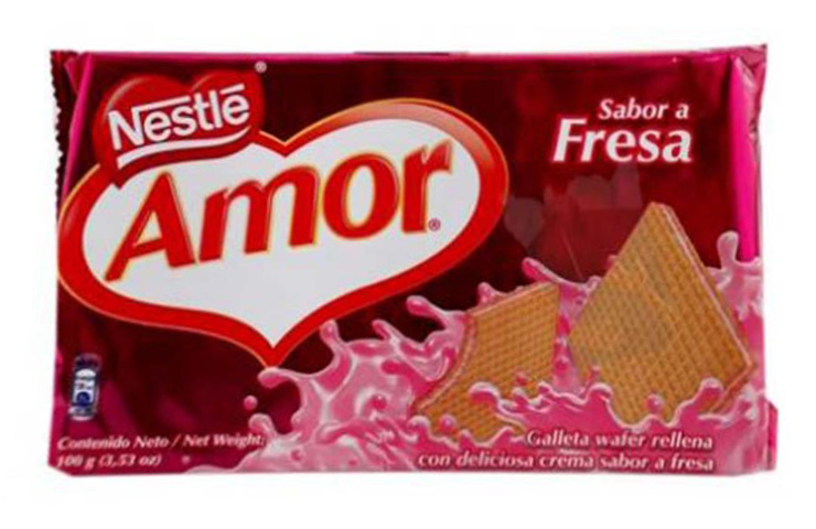 NESTLE WAFER AMOR STRAWBERRY 60X100G - FreshTropical