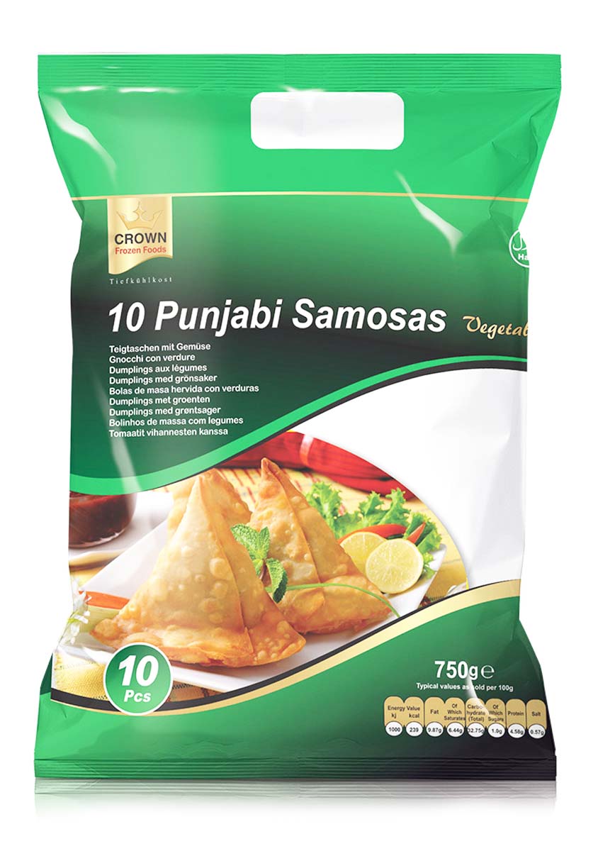CROWN (VEG) PUNJABI SAMOSA 10x10PZ - FreshTropical