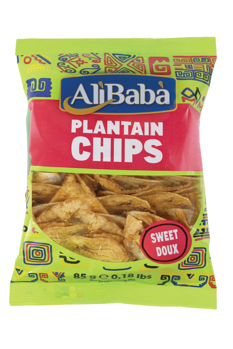 CHIPS PLANTAIN SWEET 24X85G ALIBABA - FreshTropical