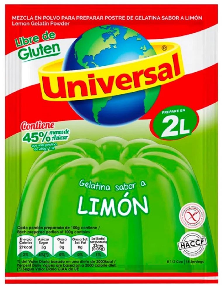 UNIVERSAL LIME JELLY 12X130G - FreshTropical